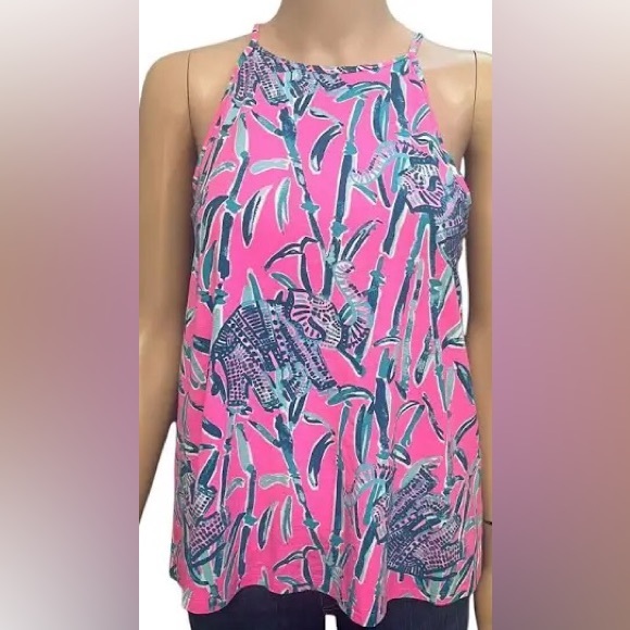 Lilly Pulitzer | Tops | Lilly Pulitzer Pink And Blue Elephant Pattern ...